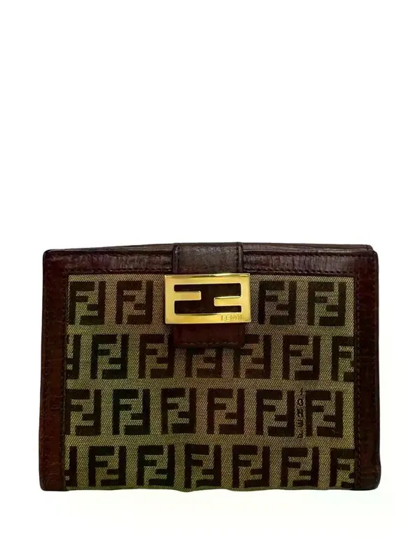 Fendi 2000-2010 Zucchino Canvas Bifold Wallet Small Wallets - Neutrals