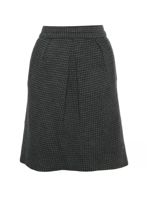 Etro Houndstooth Pleated Mini Skirt