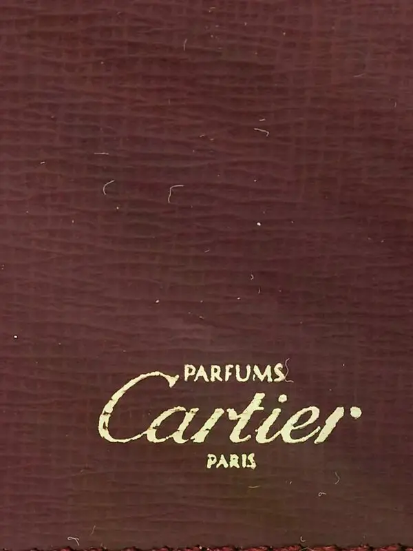 Cartier Must De Burgundy Leather Card Case With Leather Key Ring