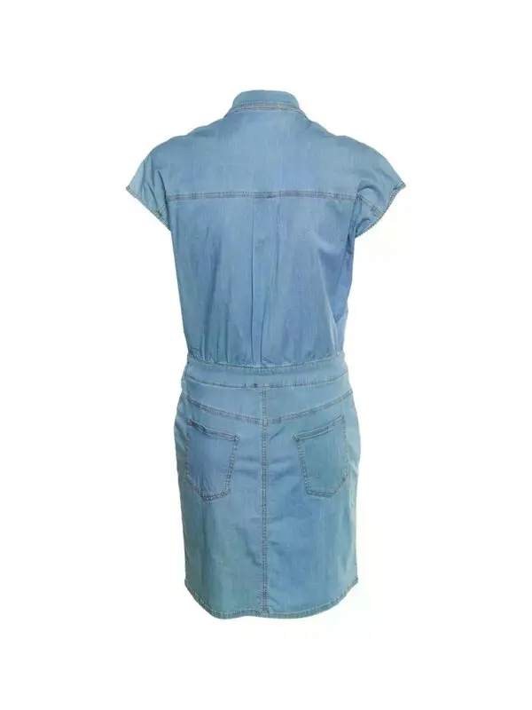 chloe white denim dress With Jean Corset in 012623 The model is wearing Moara Cut Out Maxi Size:Boy 8-9 Years