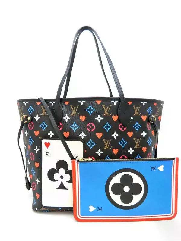 LOUIS VUITTON Monogram Neverfull Mm Tote Bag - Black