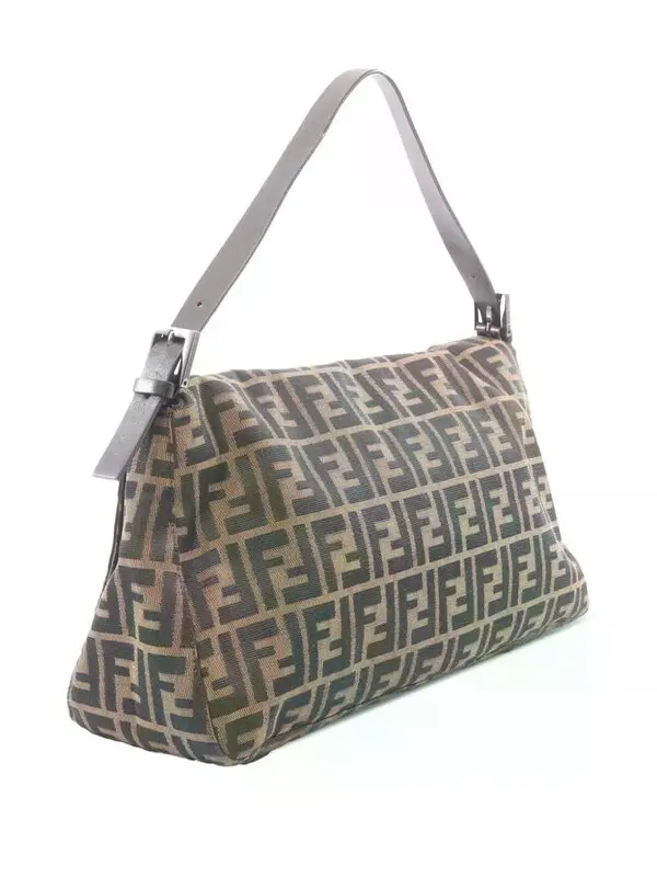 Fendi Zucca Canvas Baguette Shoulder Bag