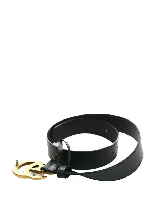Gucci Gg Marmont Calfskin Wide Belt - Black