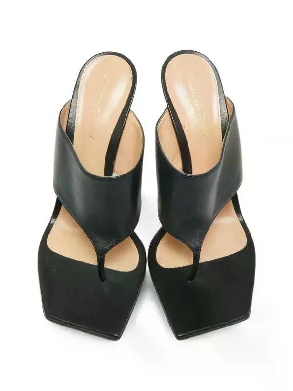 GIANVITO ROSSI Leather Square Toe Sandals