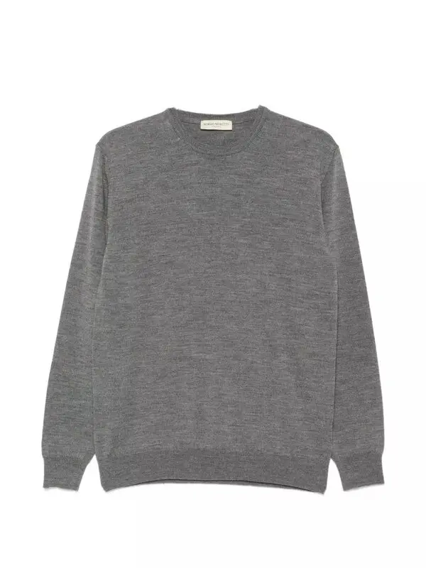 SERGIO MORETTI FIRENZE Ribbed Trim Crew Neck Sweater