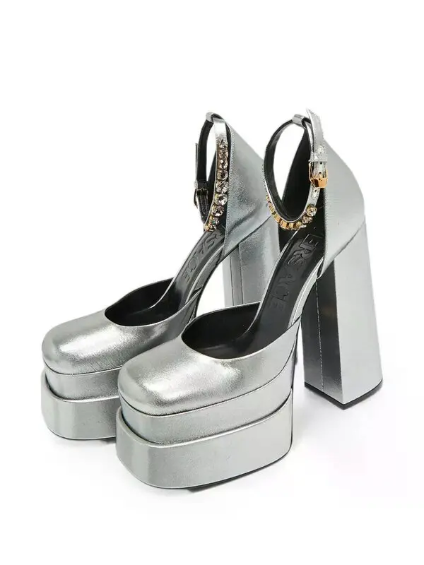 Versace Platform Pumps - Silver