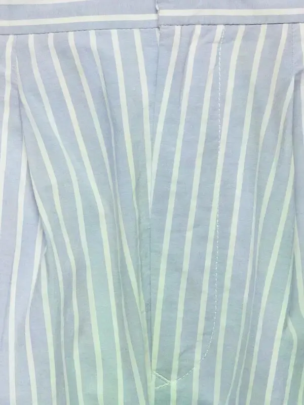 MAISON MARGIELA Striped Pleated Trousers - Blue
