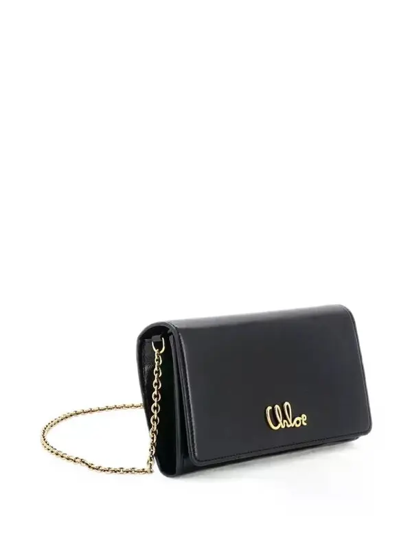 Chloé Iconic Flap Wallet On Chain Leather Crossbody Bag