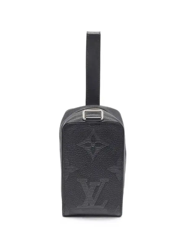 LOUIS VUITTON Monogram Shadow Clutch Bag - Black