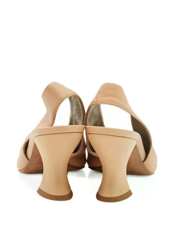 Bottega Veneta Beige Leather Pointed-toe Slingback Pumps