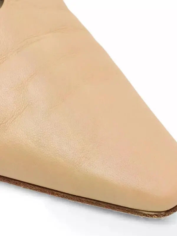 Bottega Veneta Beige Leather Pointed-toe Slingback Pumps