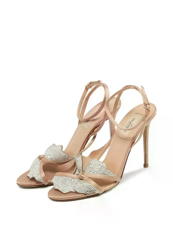 Valentino Garavani Crystal-embellished Stiletto Sandals - Neutrals