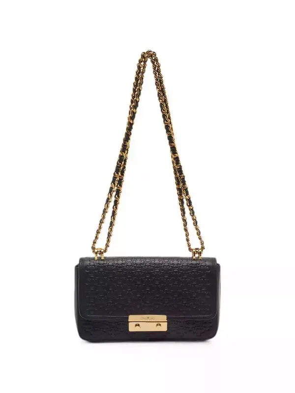 Carolina Herrera Monogram Embossed Push-lock Shoulder Bag