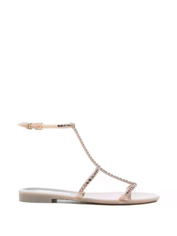 Menghi Crystal Embellished Jelly Sandals