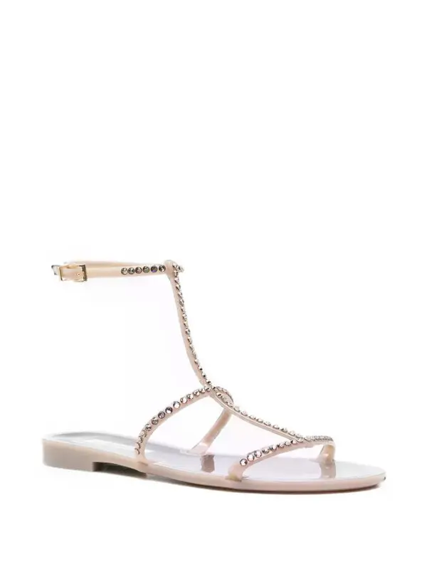 Menghi Crystal Embellished Jelly Sandals