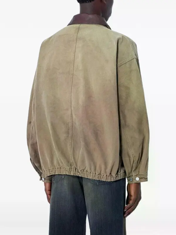 SSSTEIN Contrast-collar Patch-pocket Jacket