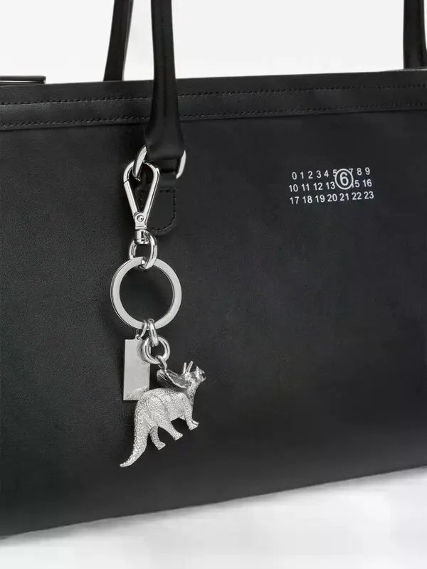 MAISON MARGIELA Dinosaur Charm Keyring - Silver