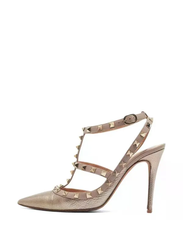 Valentino Garavani Rockstud Embellished Pumps - Neutrals