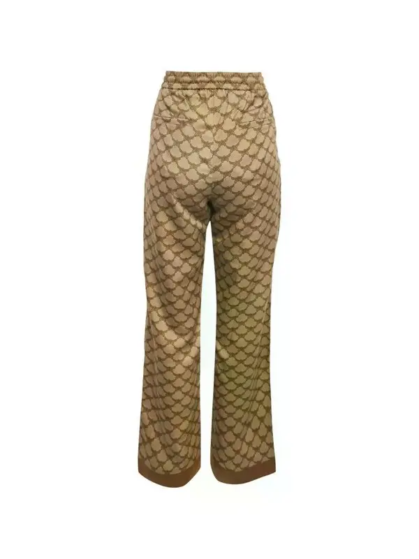 Mcm Monogram Pattern Elasticated Waistband Trousers