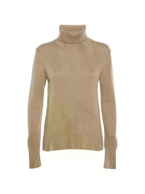 Burberry Logo Embroidered Roll-neck Sweater