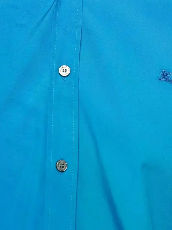 Burberry Logo-embroidered Poplin Shirt
