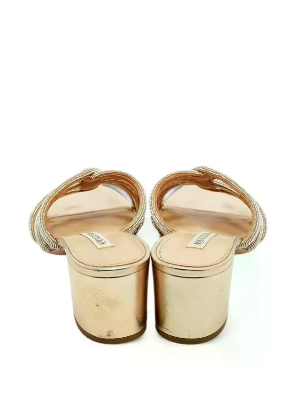 AQUAZZURA Crystal-embellished Leather Sandals