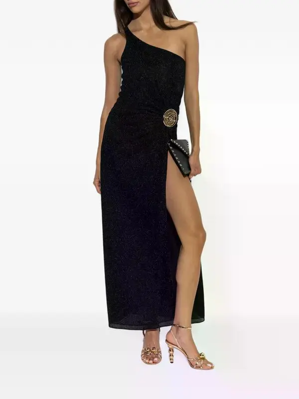 Oseree One-shoulder Lurex Maxi Dress