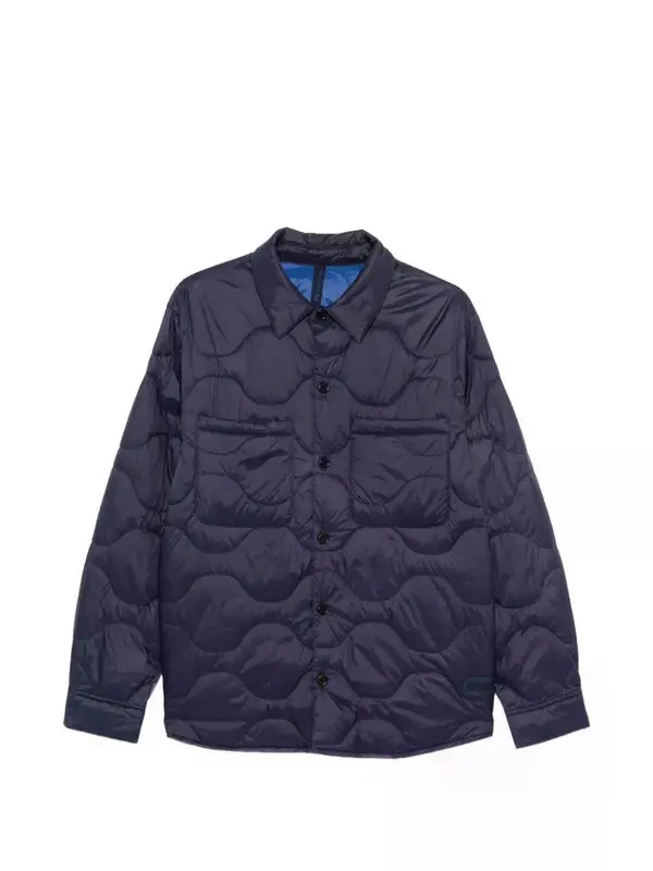 Paul Smith Quilted Packable Buttoned Jacket - Blue