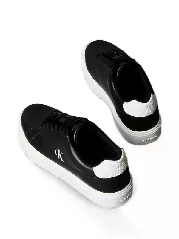 Calvin Klein Print Leather Sneakers