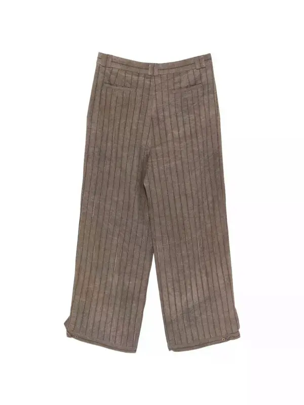 Emporio Armani Vertical Stripe Pleated Trousers