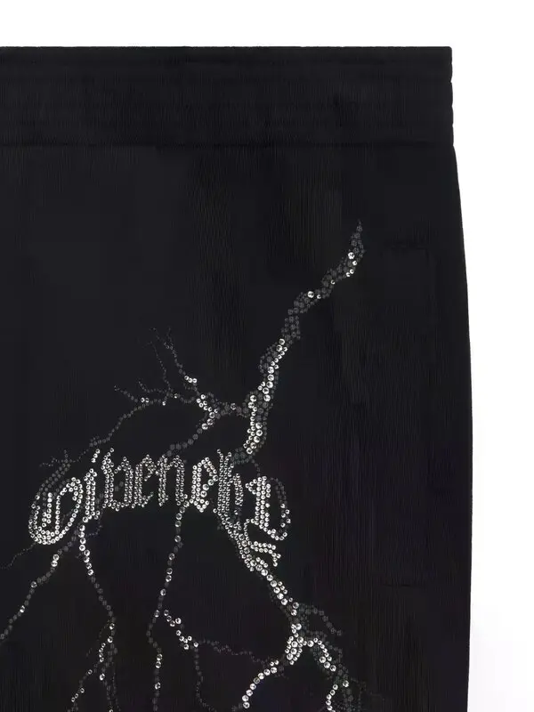 Givenchy Crystal-embellished Lightning-print Track Pants