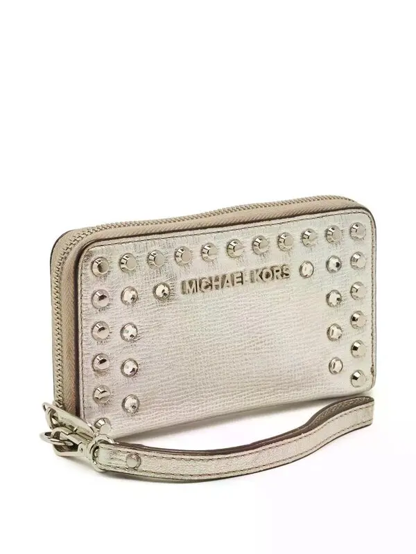 Michael Kors Stud Embellishment Leather Wallet