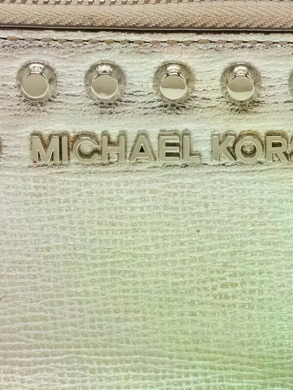 Michael Kors Stud Embellishment Leather Wallet