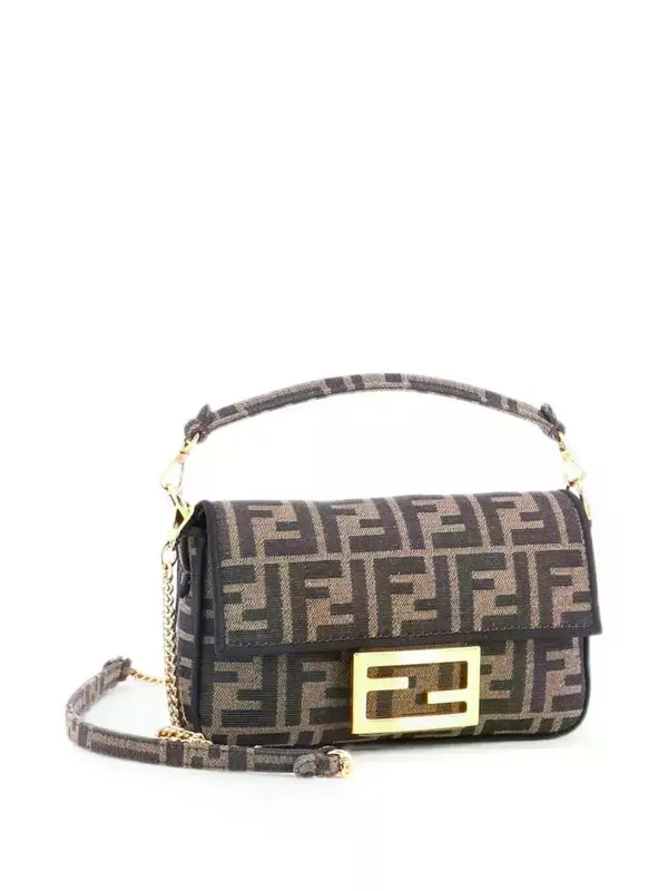 Fendi Baguette Nm Zucca Canvas Mini Crossbody Bag - Brown