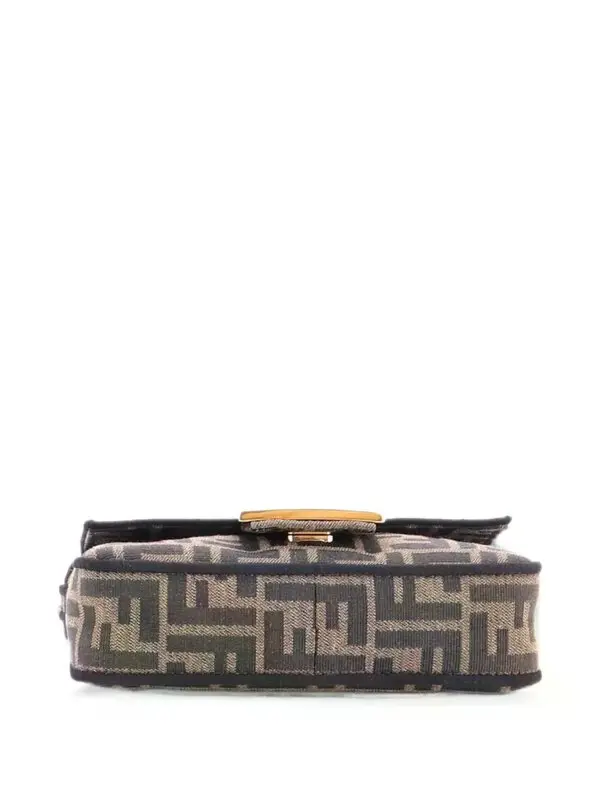 Fendi Baguette Nm Zucca Canvas Mini Crossbody Bag - Brown