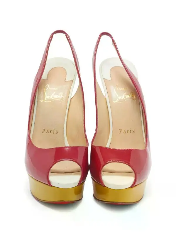 CHRISTIAN LOUBOUTIN Peep-toe Pumps - Red