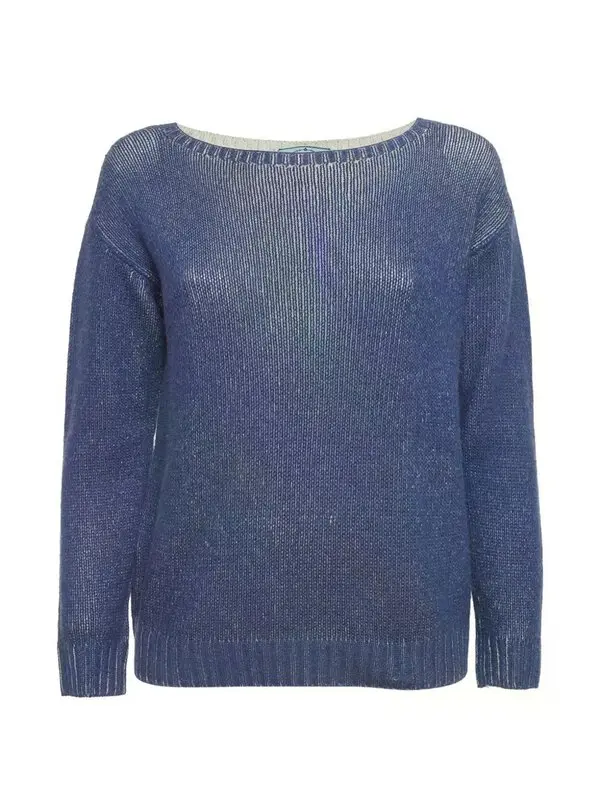 Prada Drop Shoulder Sweater - Blue