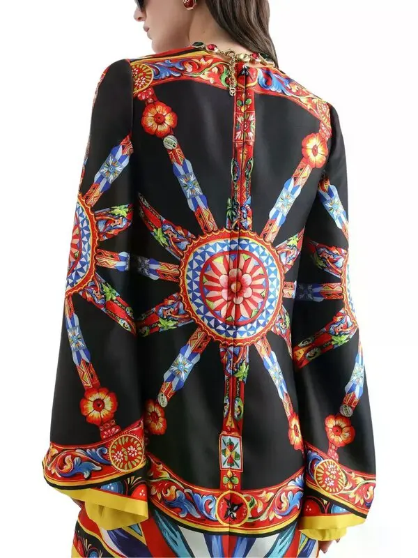 Dolce & Gabbana Carretto-print Twill Dress