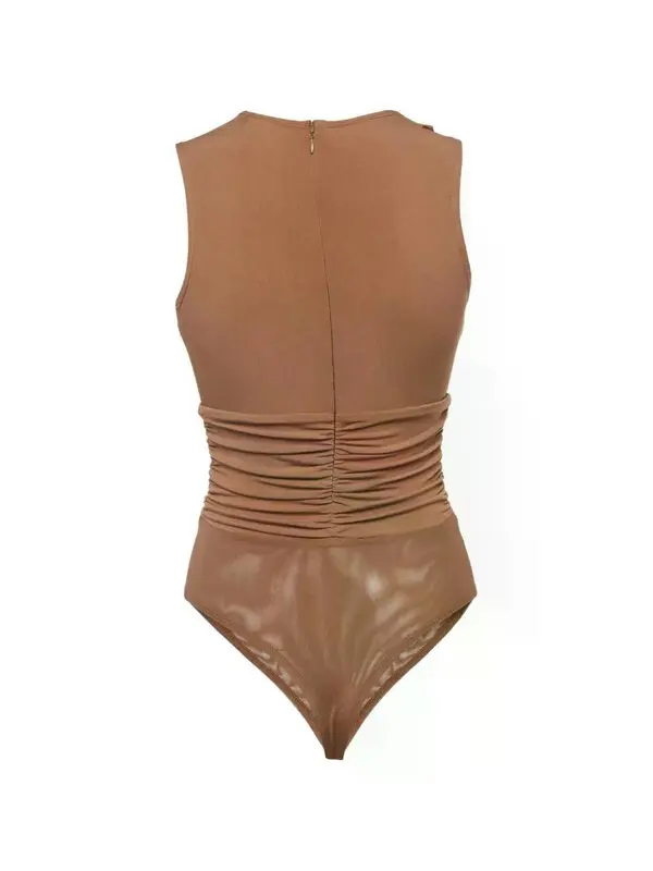 Herve Leger Ruched Bodysuit - Brown
