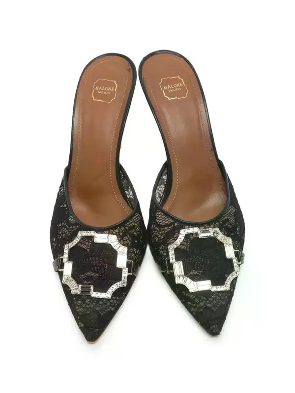 MALONE SOULIERS Missy Embellished Lace Mules