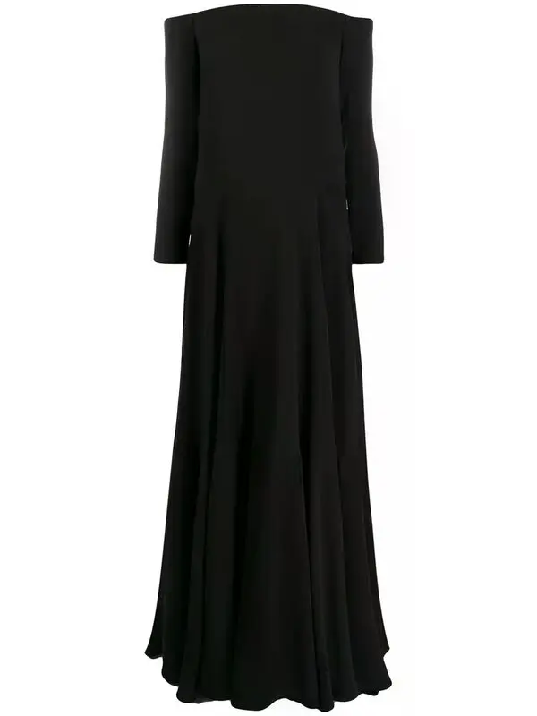 Valentino Garavani Off-shoulder Long Dress - Black