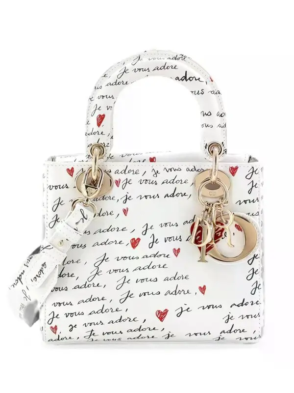 Dior Lady Bag Printed Leather Small Satchel - Multicolour
