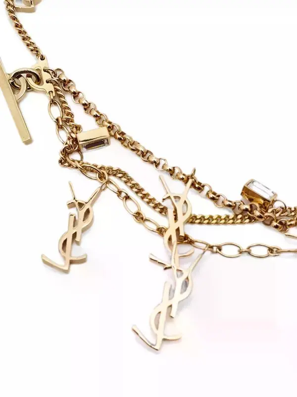 Saint Laurent Cassandre Multi-chains Bracelet