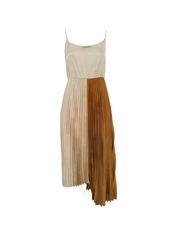 ALLSAINTS Jessie Asymmetrical Pleated Dress