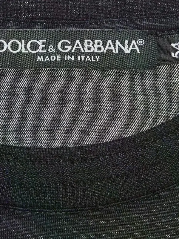 Dolce & Gabbana Embroidered Crew-neck T-shirt - Blue