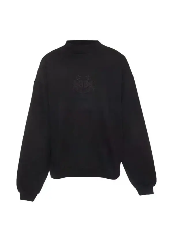 Balenciaga Embroidered Oversized Sweater - Black