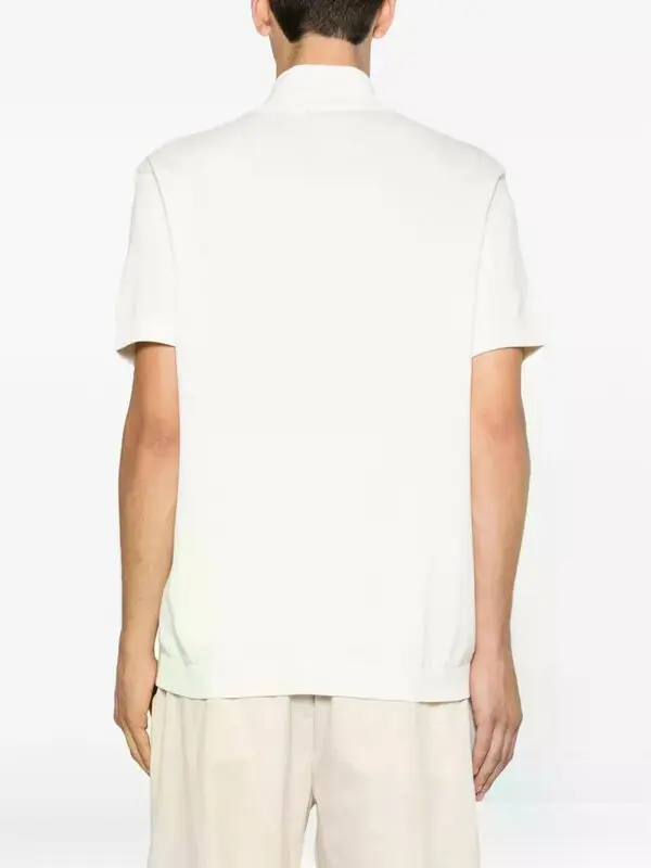 SERGIO TACCHINI Logo-embroidered Zipped Polo Shirt