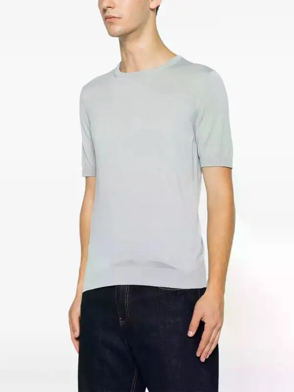 Tagliatore Josh Short-sleeve Knitted T-shirt - Blue