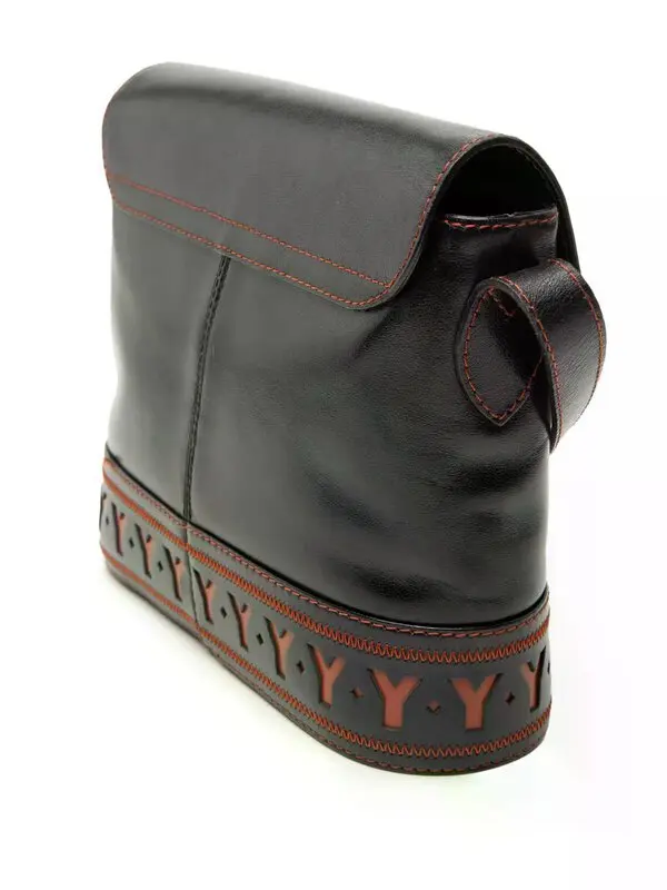 Saint Laurent 1980-1990 Leather Cutout Crossbody Bag