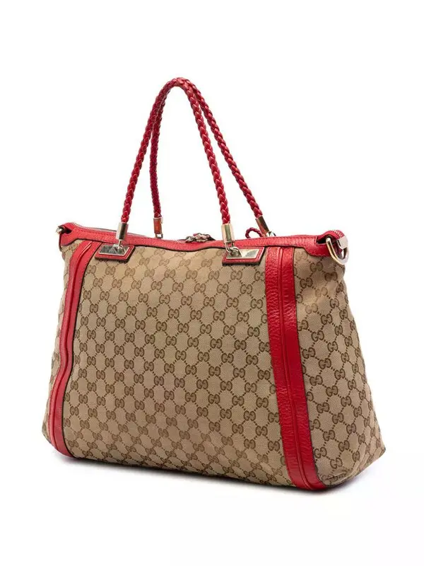 Gucci Medium Gg Canvas Bella Tote Satchel